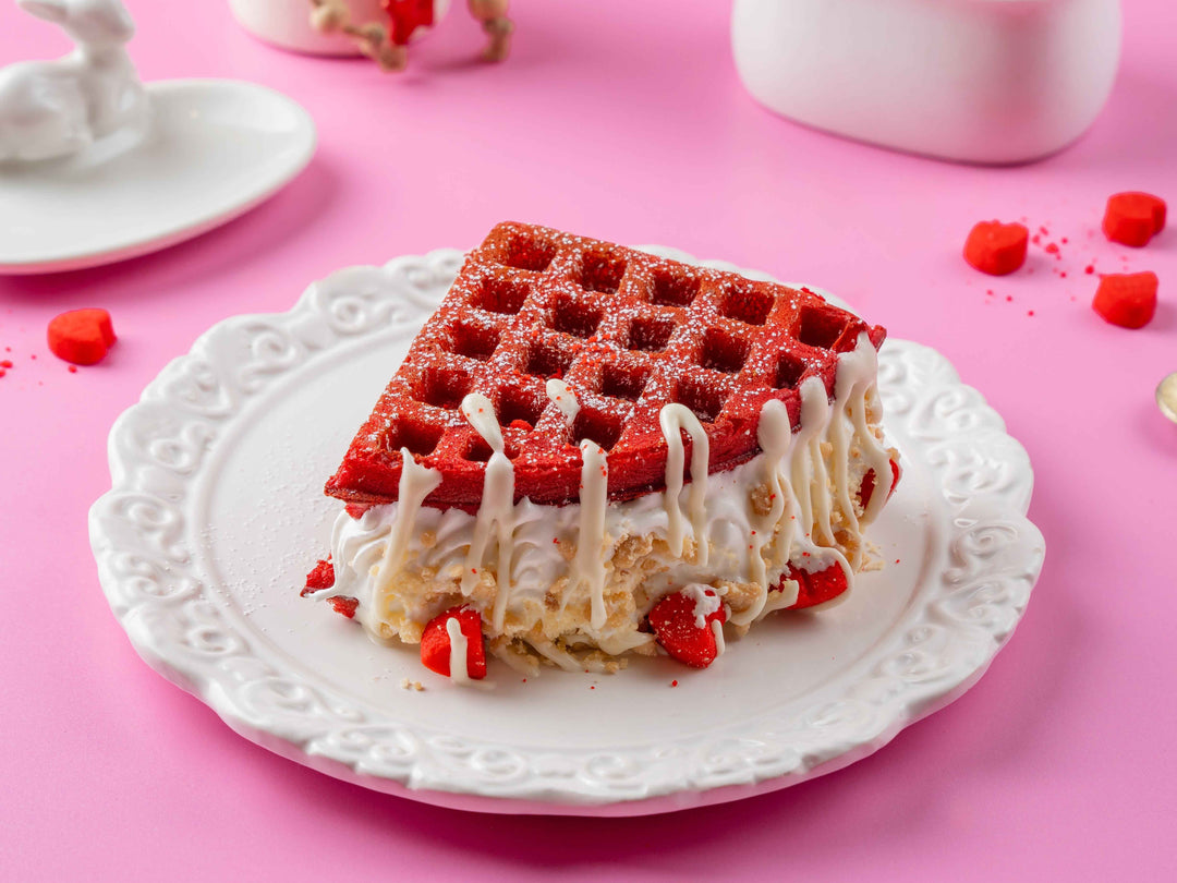Red Velvet Waffle - Sweet Red Velvet Waffle @Rs. 159 – 99 Pancakes